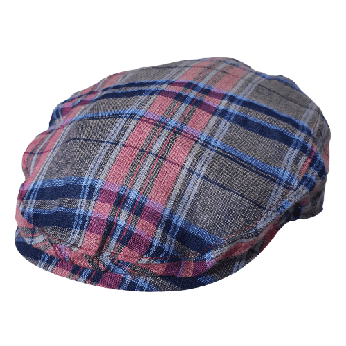 Zé do Chapéu | Boina Maculina Italiana Classic Xadrez Azul, Rosa e ...